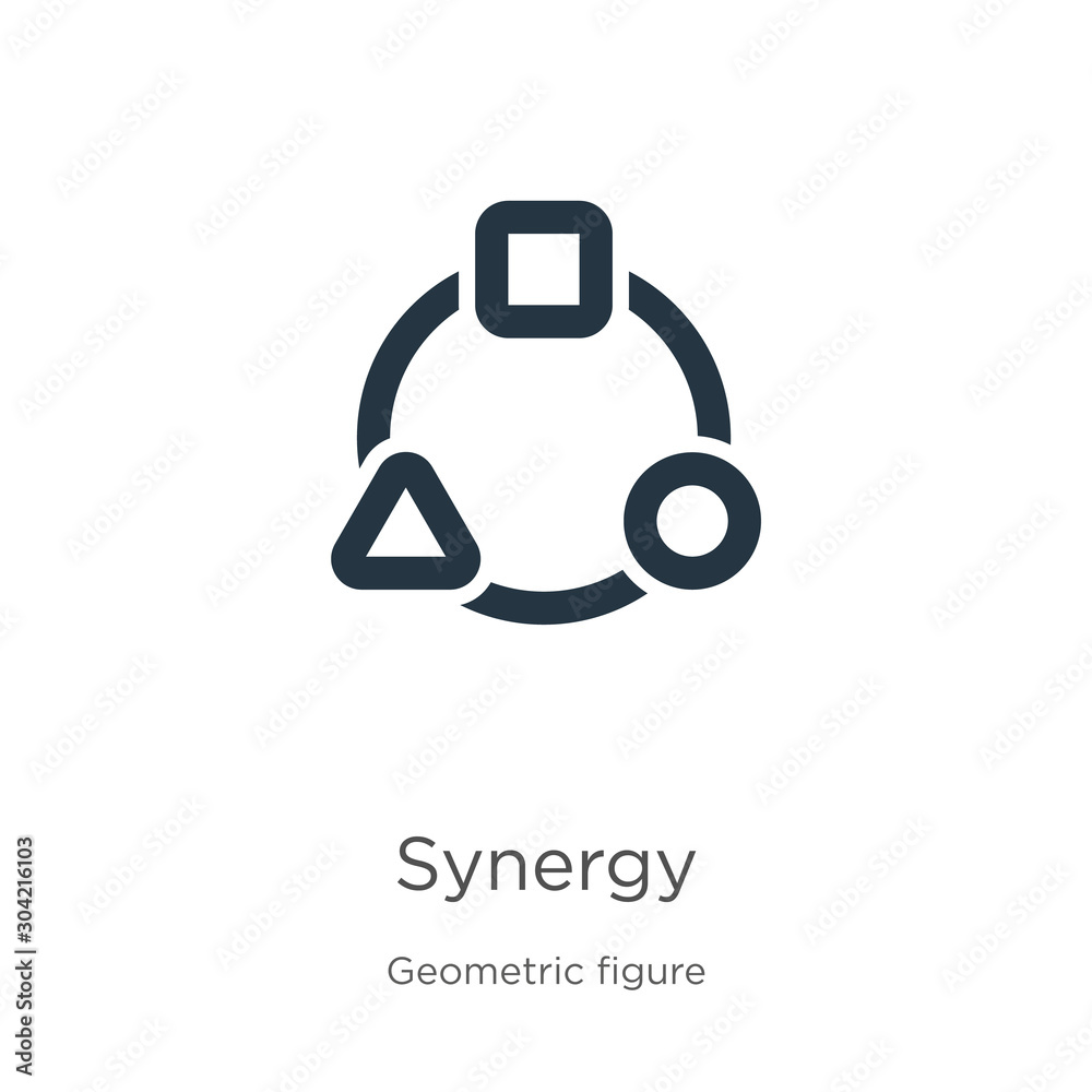 Synergy icon vector. Trendy flat synergy icon from geometry collection ...