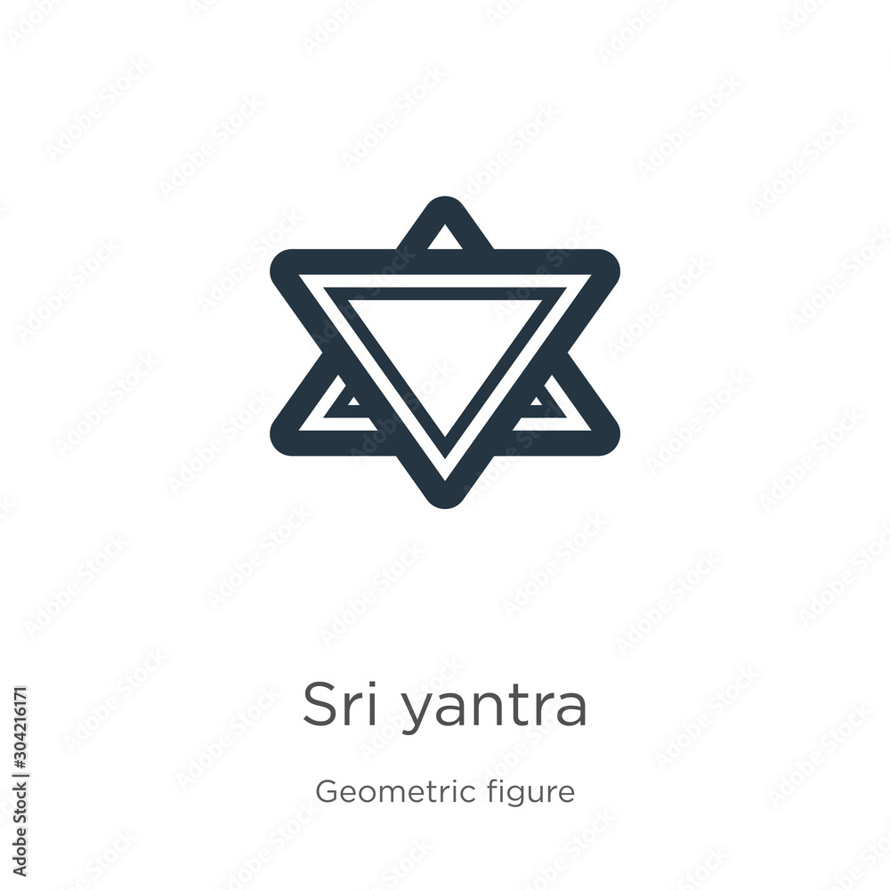 Sri yantra icon vector. Trendy flat sri yantra icon from geometry ...