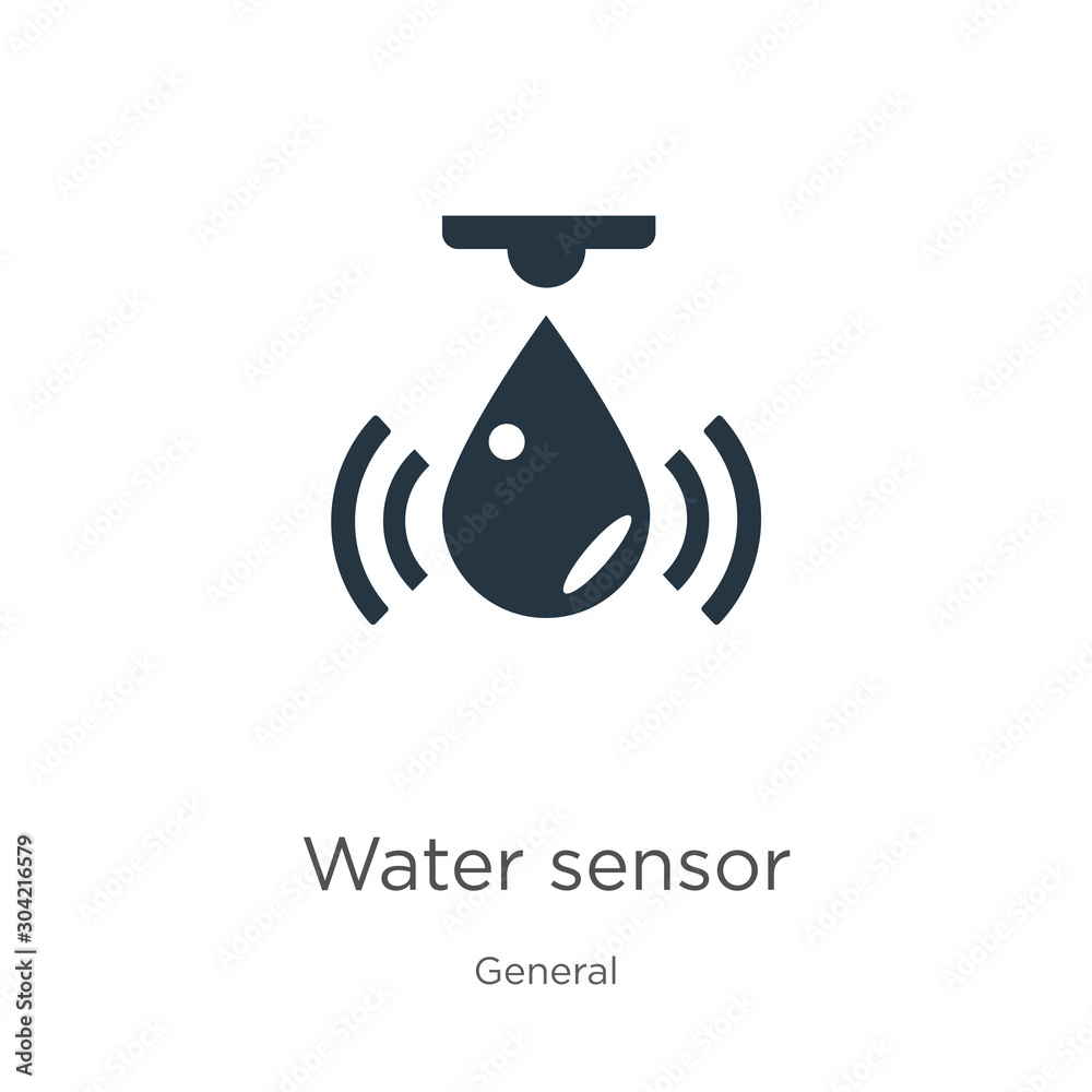 Water sensor icon vector. Trendy flat water sensor icon from general ...