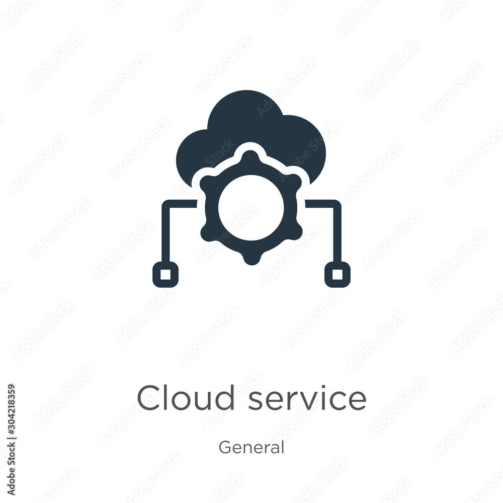 Cloud service icon vector. Trendy flat cloud service icon from general ...