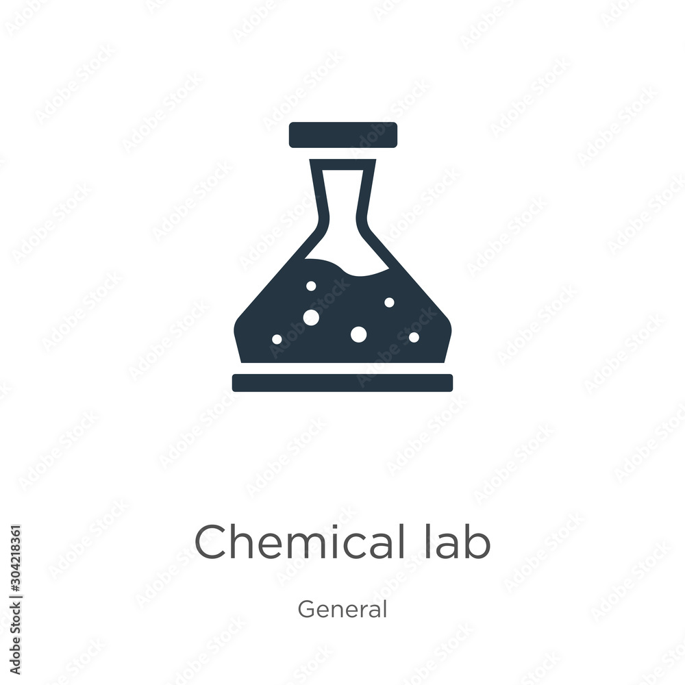 Chemical lab icon vector. Trendy flat chemical lab icon from general ...