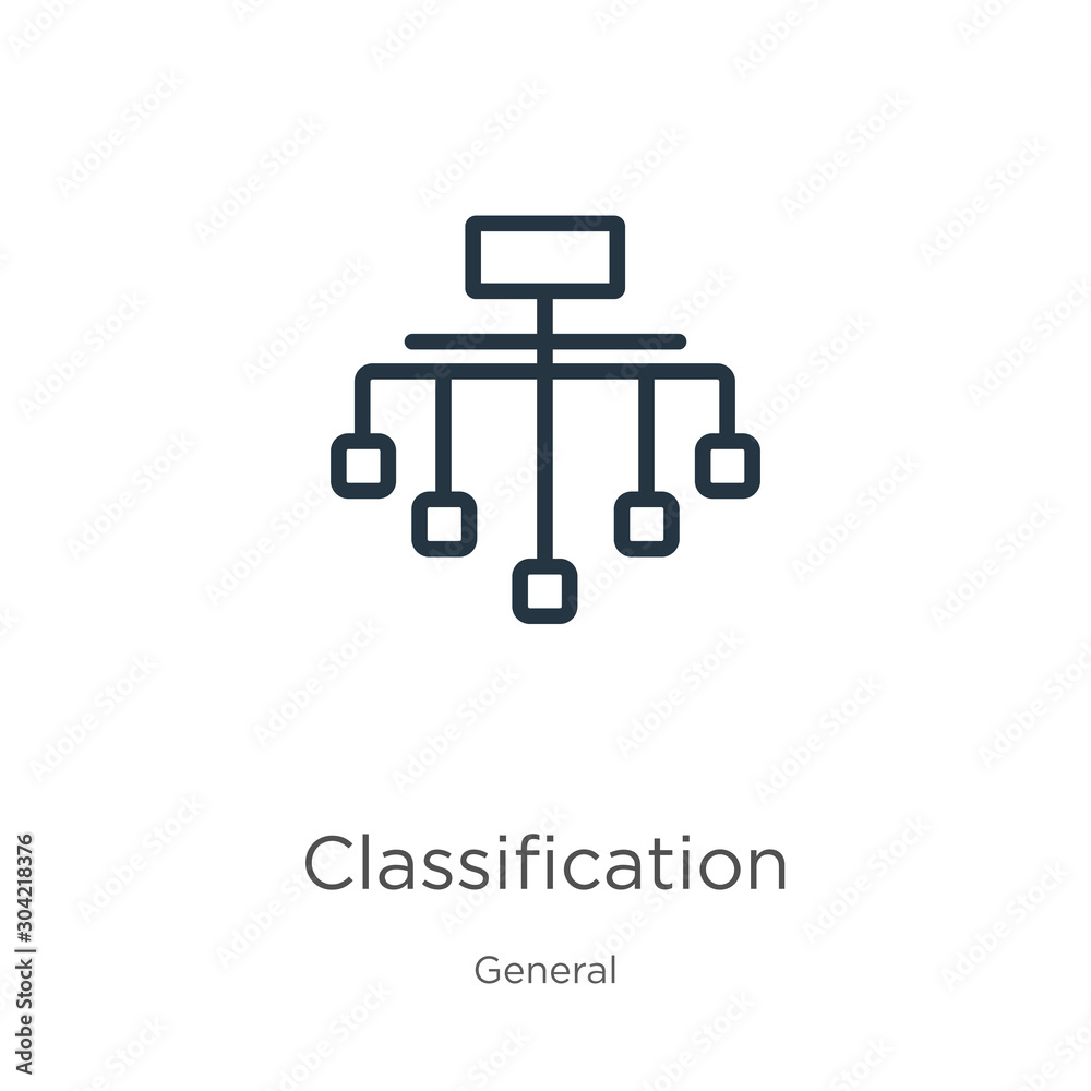 Classification icon vector. Trendy flat classification icon from ... Classification icon vector. Trendy flat classification icon from ...
