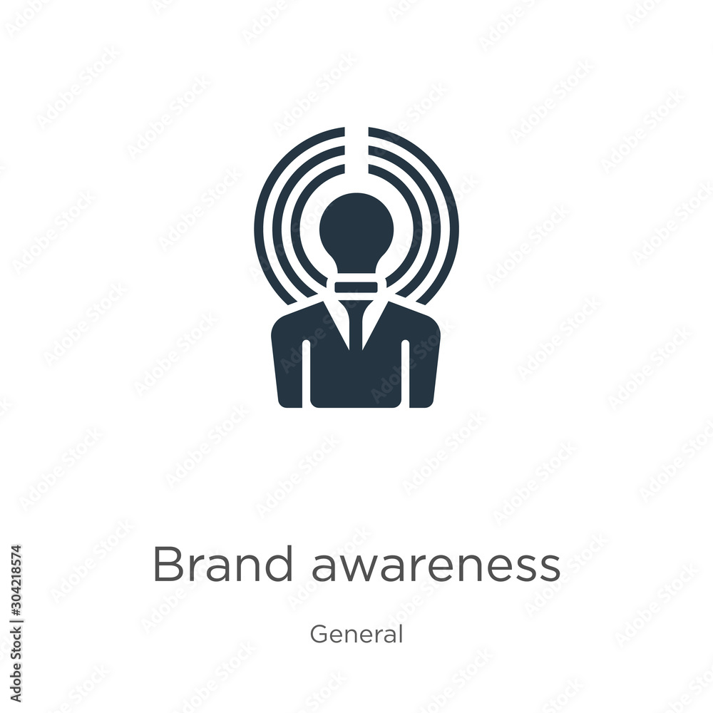 Brand awareness icon vector. Trendy flat brand awareness icon from ...