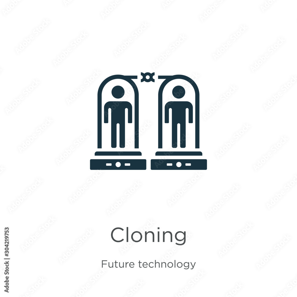 Cloning icon vector. Trendy flat cloning icon from future technology ...