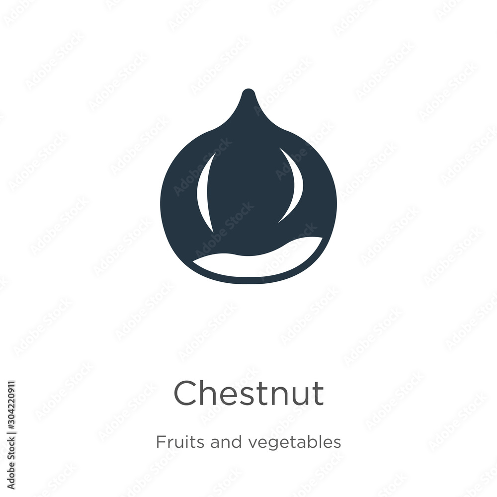 Chestnut icon vector. Trendy flat chestnut icon from fruits collection ...