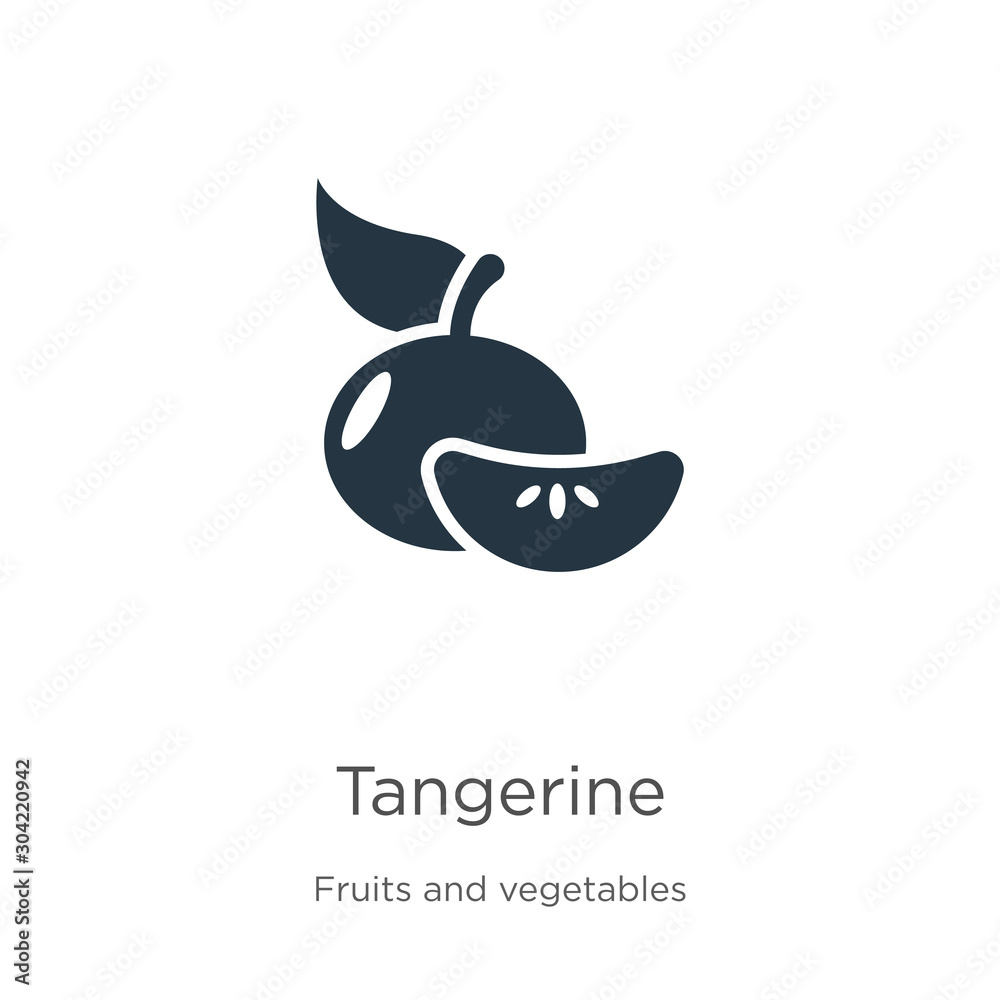 Tangerine icon vector. Trendy flat tangerine icon from fruits ...