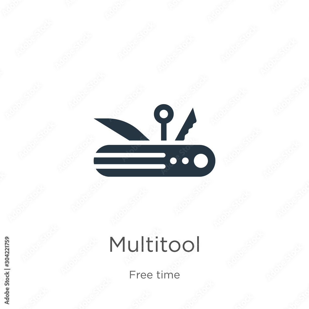 Multitool icon vector. Trendy flat multitool icon from free time ...