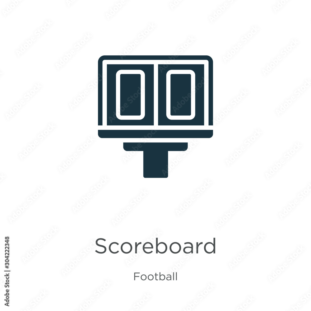 Scoreboard icon vector. Trendy flat scoreboard icon from football ...