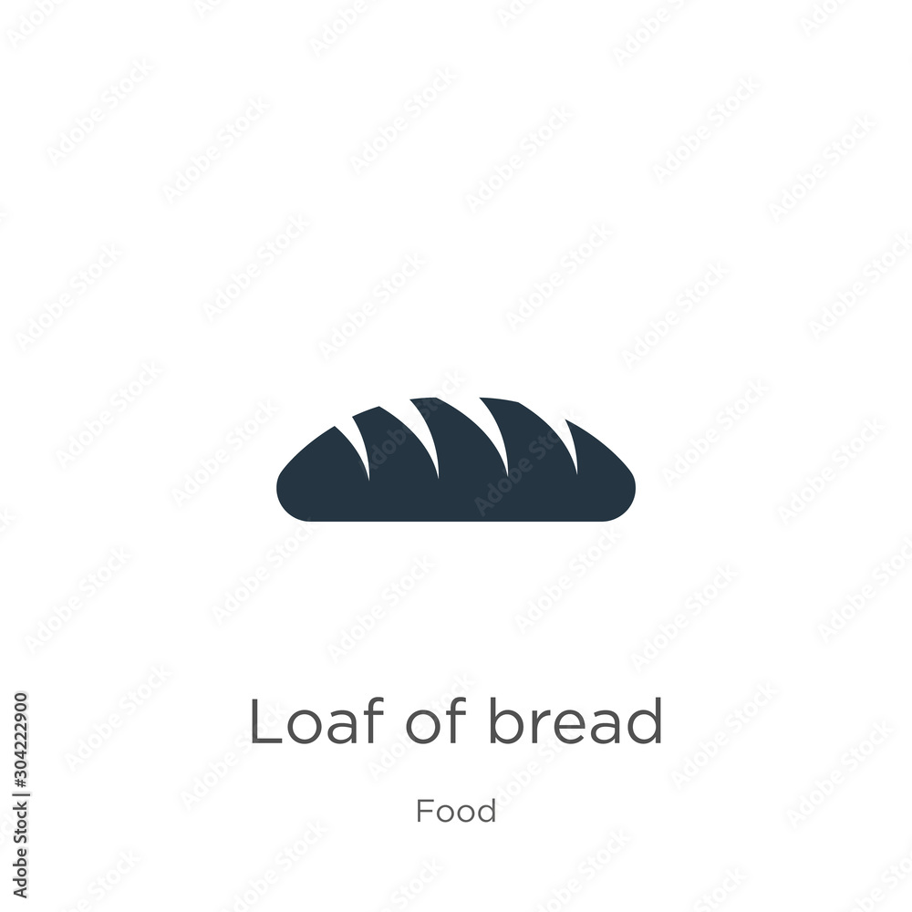 Loaf of bread icon vector. Trendy flat loaf of bread icon from food ...