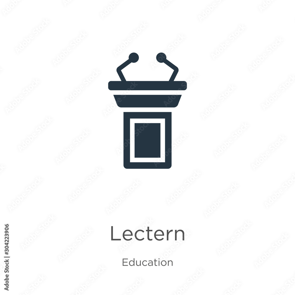 Lectern icon vector. Trendy flat lectern icon from education collection ...
