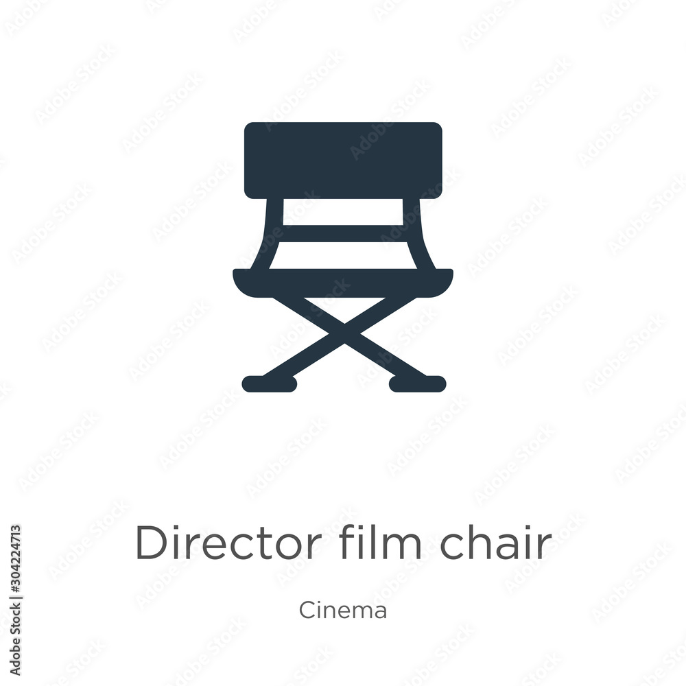 Director film chair icon vector. Trendy flat director film chair icon ...