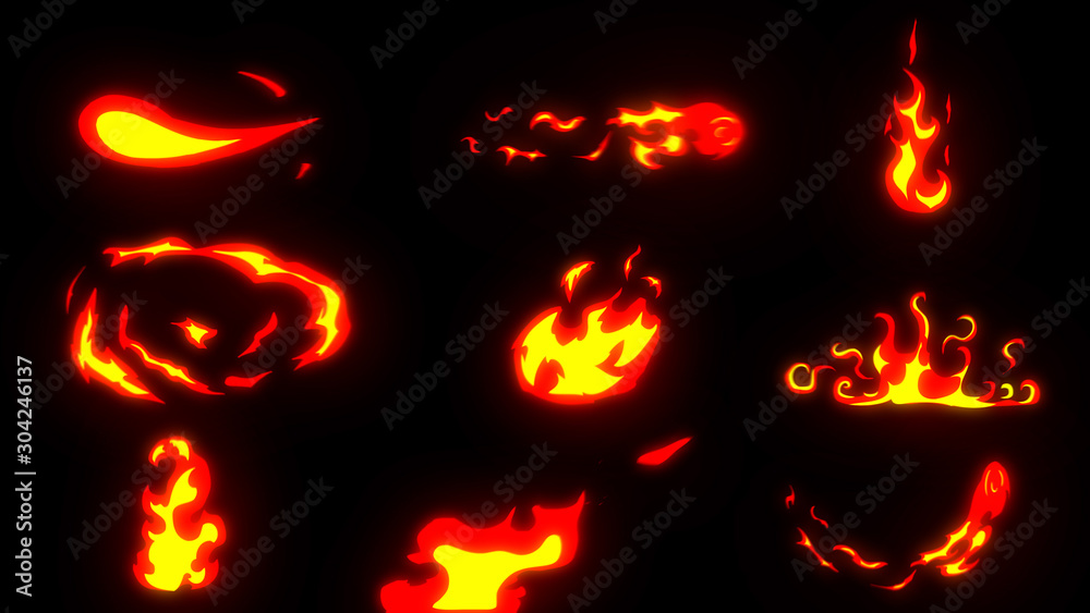 Hand Drawn Fire Stock Template | Adobe Stock