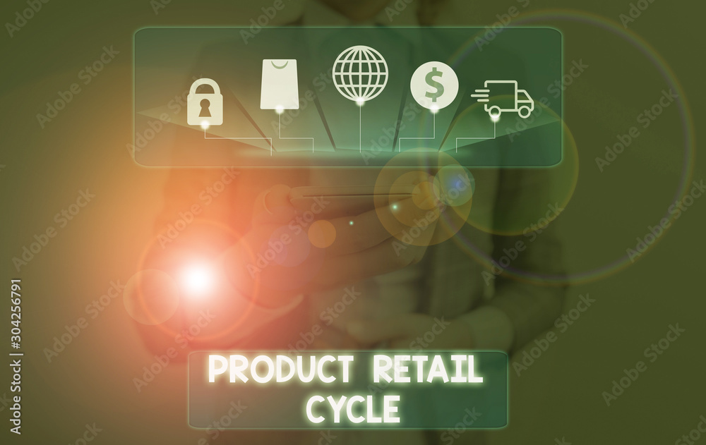 Conceptual hand writing showing Product Retail Cycle. Concept meaning ...