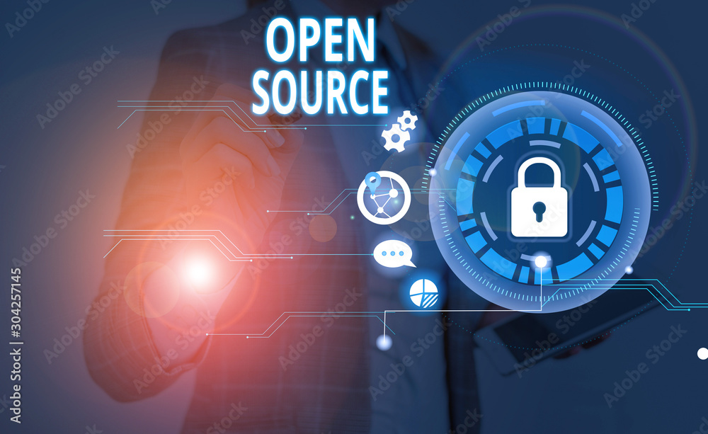 Handwriting text Open Source. Conceptual photo denoting software which original source code is ...