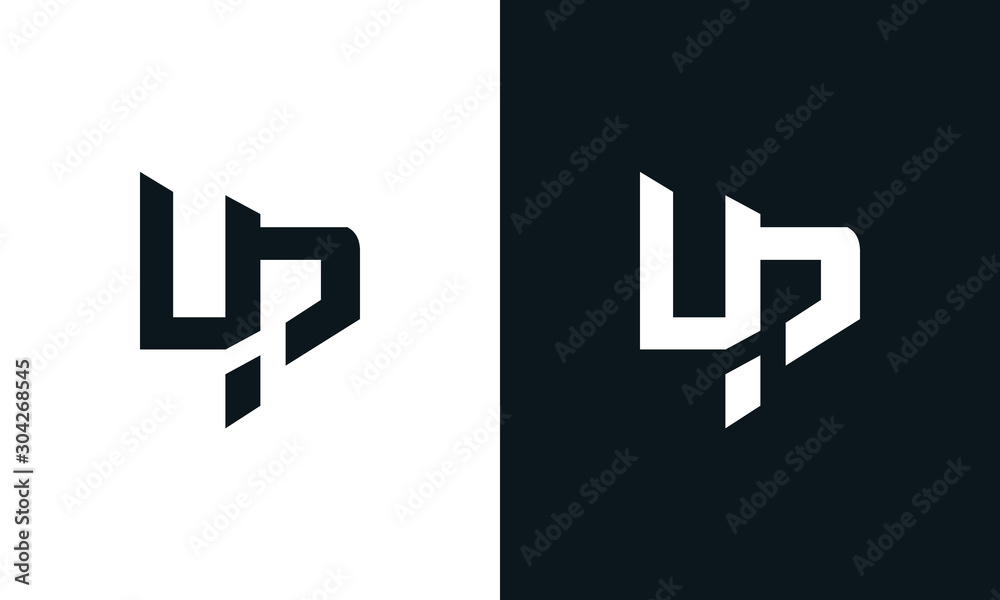 Modern abstract letter UP logo. This logo icon incorporate with two ...