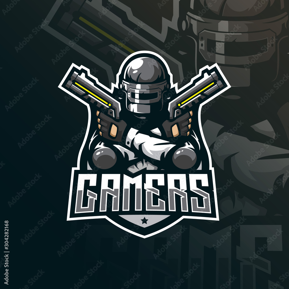 gamer mascot logo design vector with modern illustration concept style ...