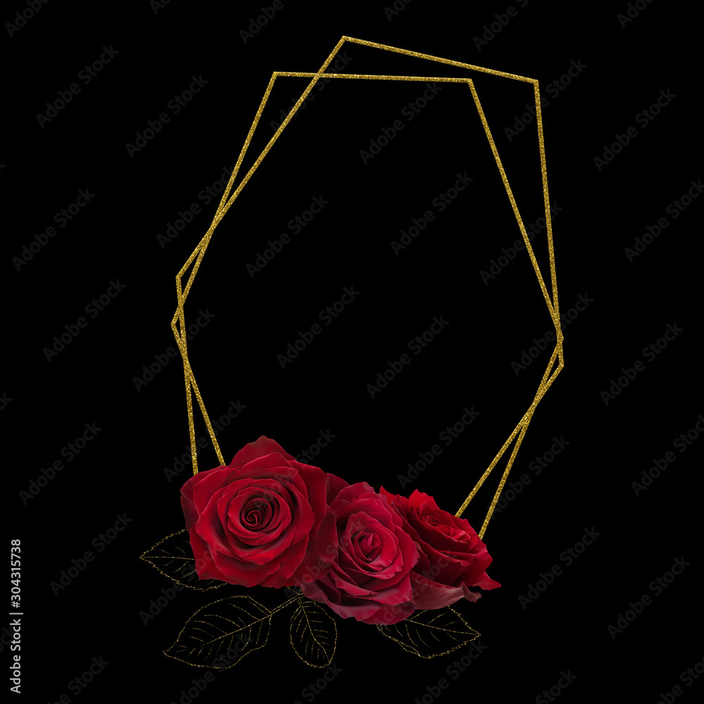 Black And Red Roses Background