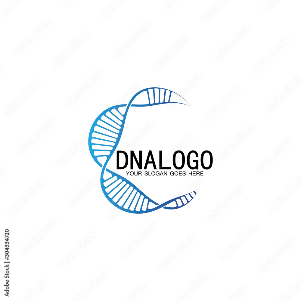 DNA vector logo design template.modern medical logotype.laboratory ...