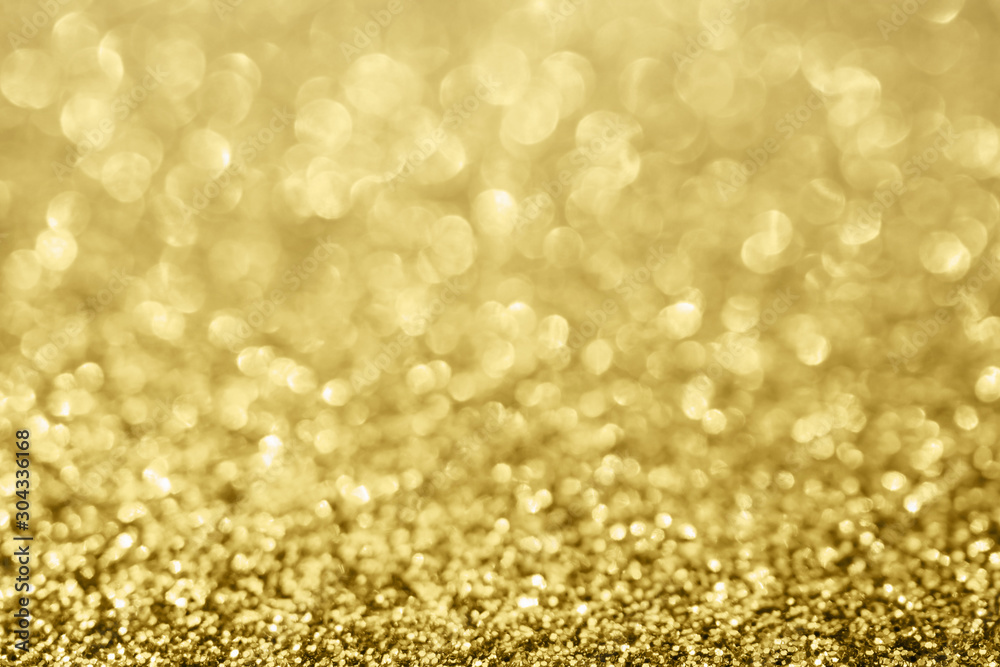 Abstract blur gold glitter sparkle defocused bokeh light background Stock Photo | Adobe Stock