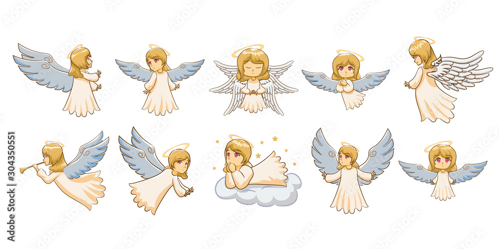 Good And Bad Angels Clipart