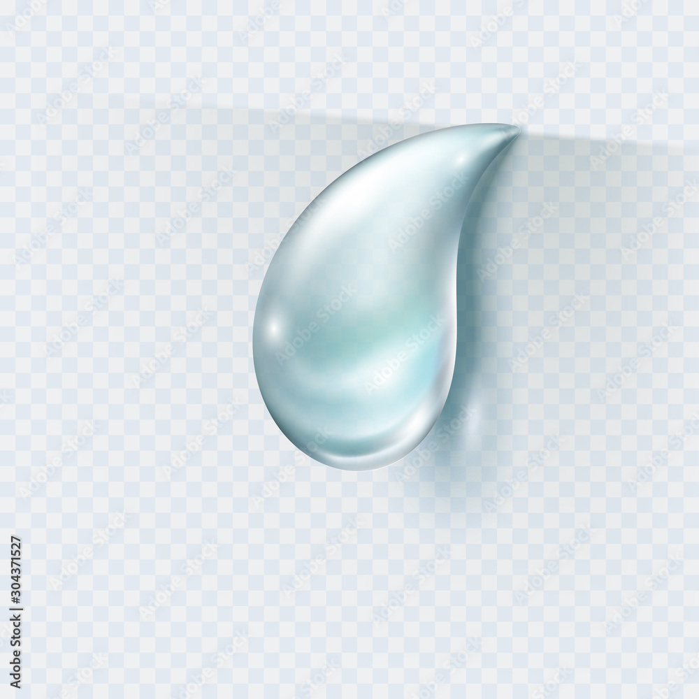 Water rain drop isolated on transparent background. Realistic pure ...