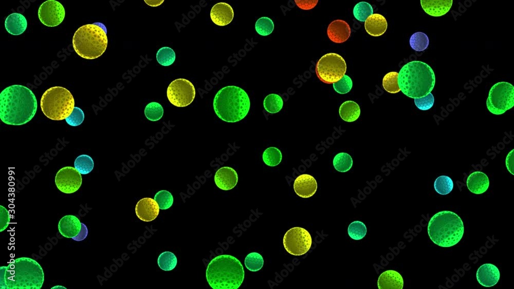 Animated Germs Bacteria Virus Floating around Video Clip with ...