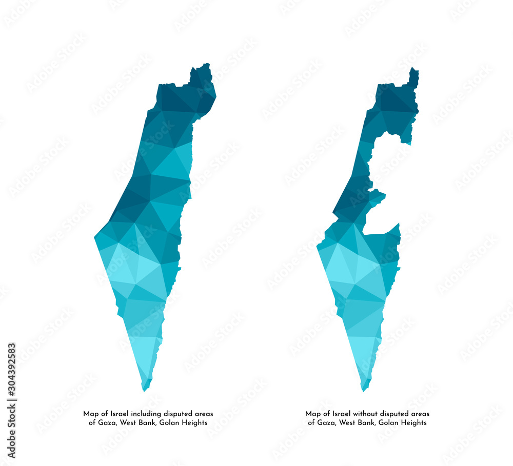 Vector isolated illustration icons with simplified blue silhouettes of ...