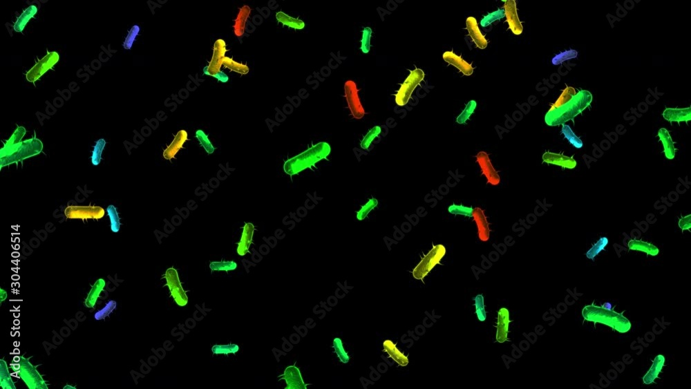 Animated Germs Bacteria Virus Floating around Video Clip with ...