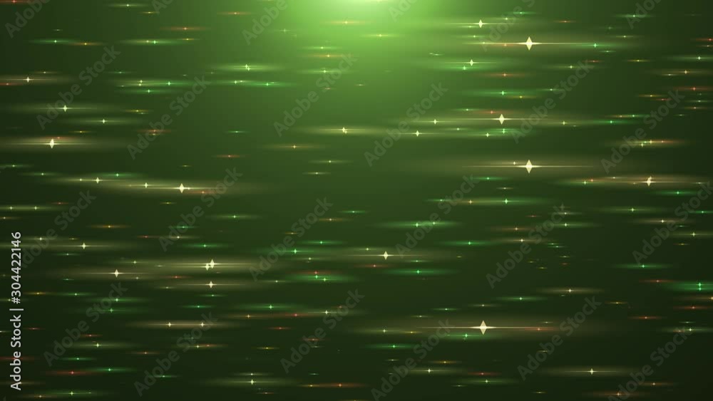 Green light shine particles bokeh, holiday concept. Christmas animated ...