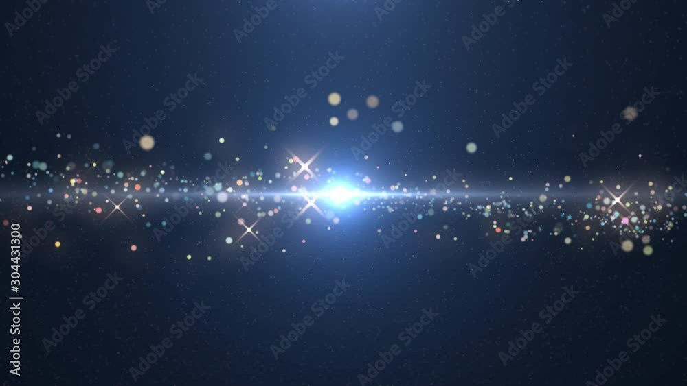 Vidéo Stock Space blue background with particles. Space azure dust with ...