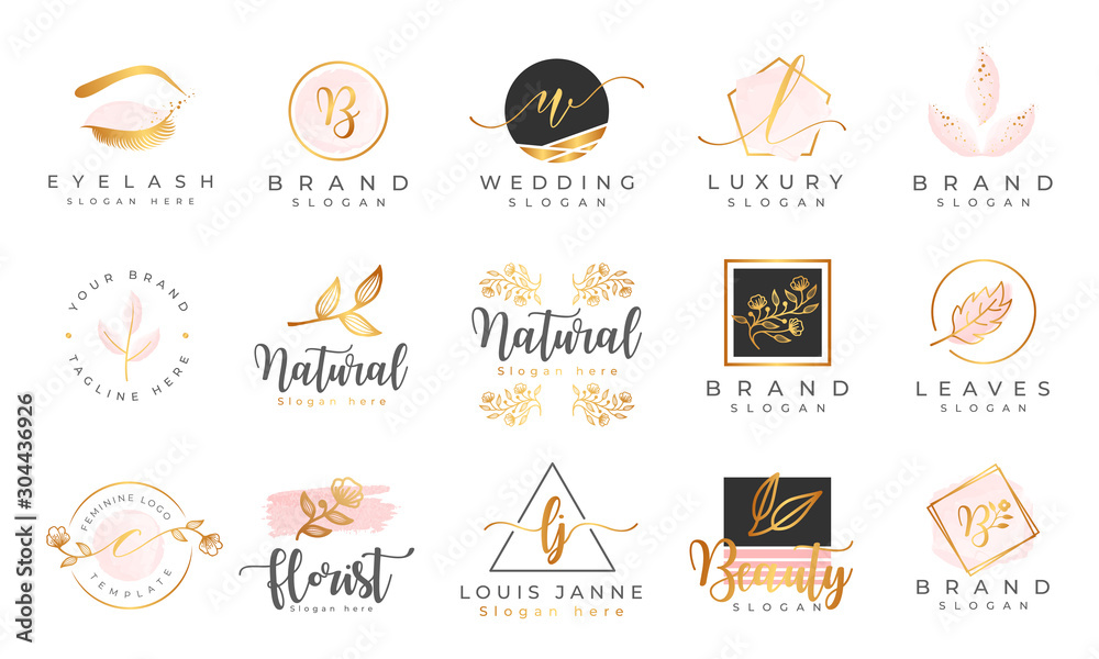 Feminine logo collections template premium vector Stock Vector | Adobe ...