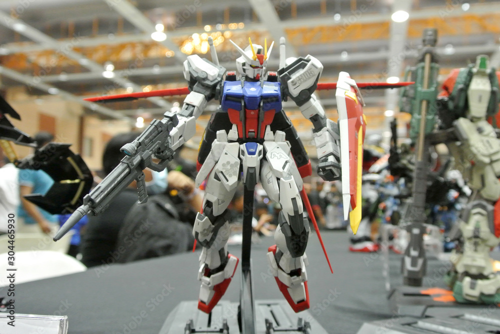 KUALA LUMPUR, MALAYSIA -MARCH 31, 2018: Selected focused of Mobile Suit ...