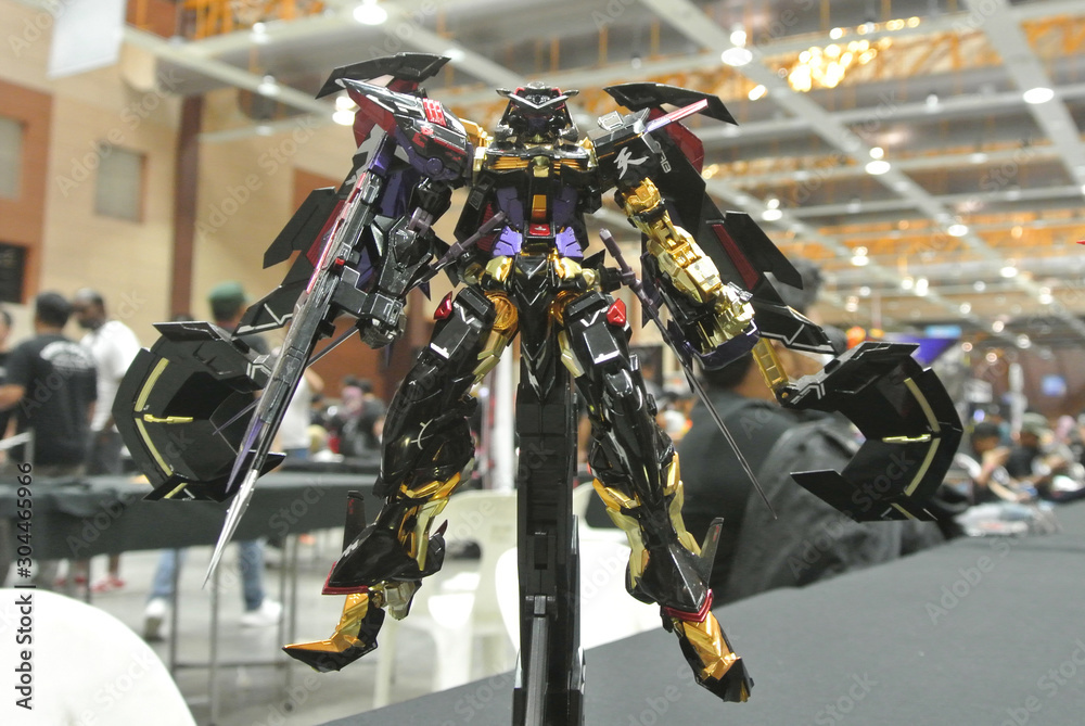 KUALA LUMPUR, MALAYSIA -MARCH 31, 2018: Selected focused of Mobile Suit ...