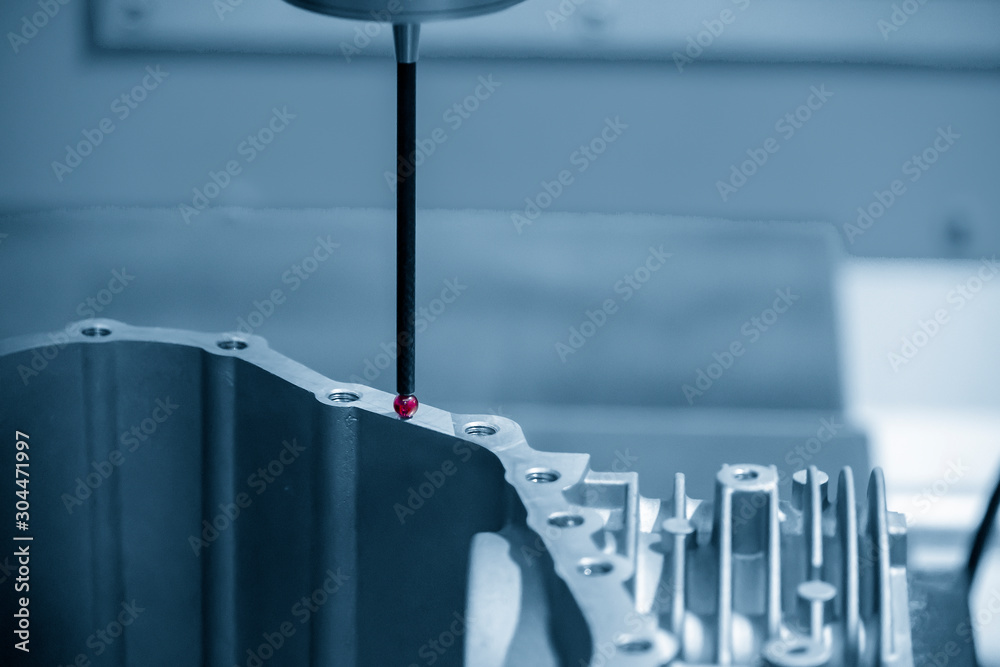 The Coordinate Measuring machine ,CMM probe measure dimension of the ...