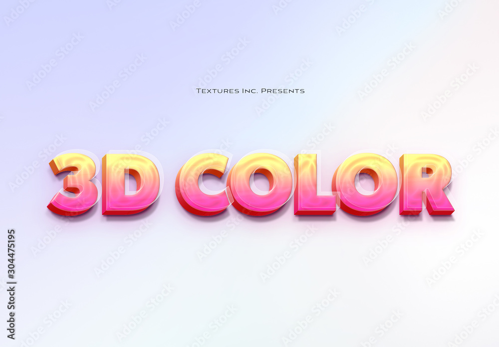 3D Colored Glass Text Effect Stock Template | Adobe Stock