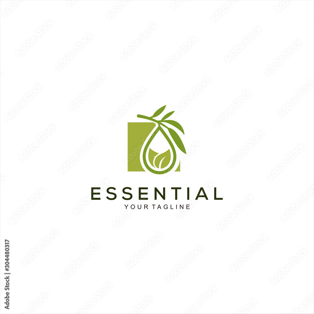 Essential Oil Logo design template Stock Vector | Adobe Stock