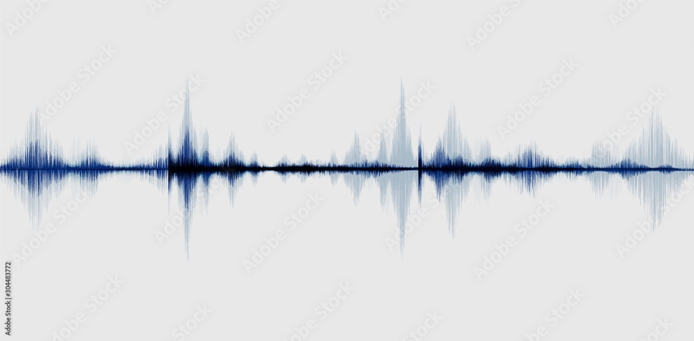 Digital Sound Wave on white Background,technology and earthquake wave ...