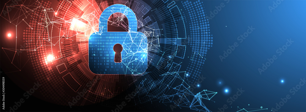 Protection background. Technology security, encode and decrypt. Stock ...