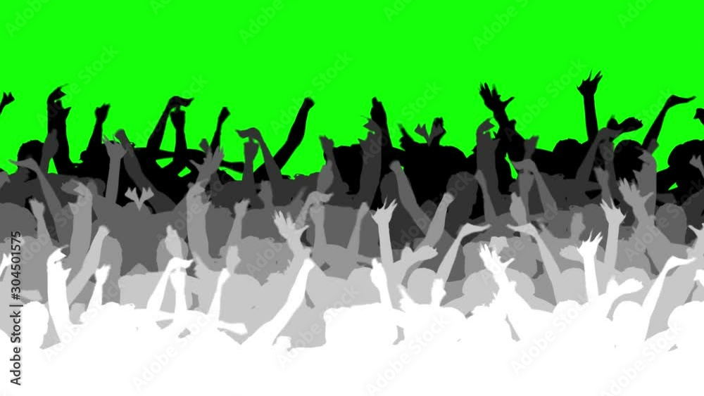 crowd cheering green screen video Stock Video | Adobe Stock