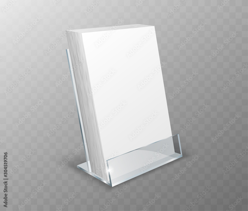 Acrylic holder, table display, glass plastic stand or desk rack with ...