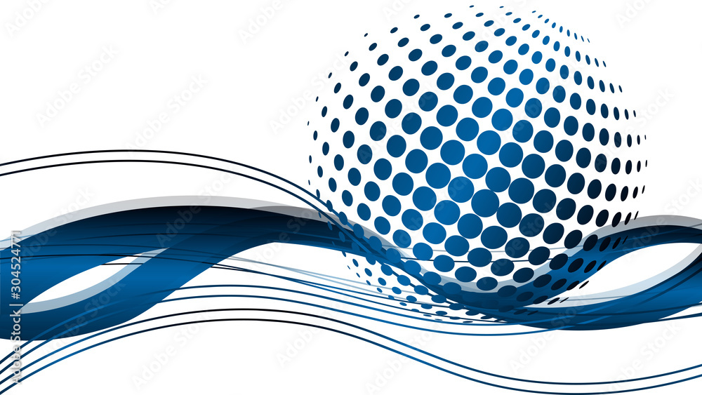 Wellen und Kreise, Multimedia und Technologie Hintergrund Stock Vector ...