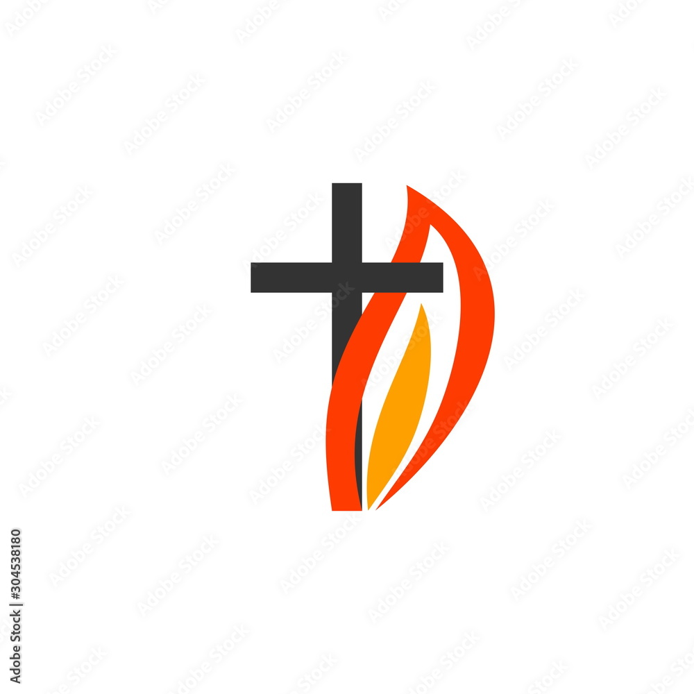 Christian symbols. The logo of the church. The cross of Jesus, the ...