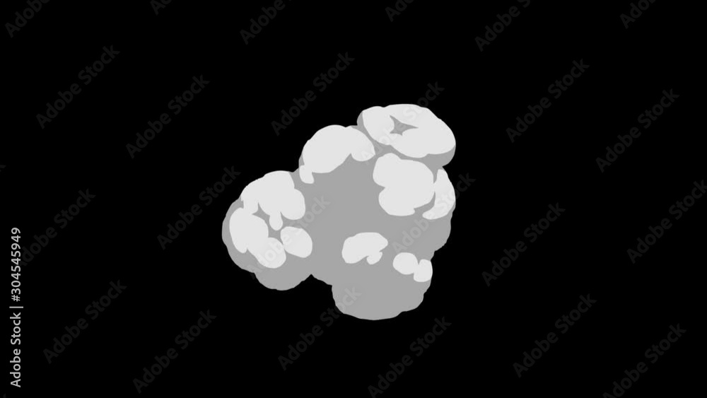 Vidéo Stock Smoke animation, flash fx smoke Element with glow effect ...