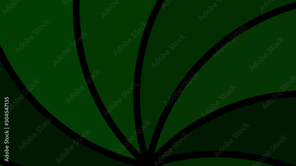 Fan of various colors in the shape of a circular spiral that rotates in ...