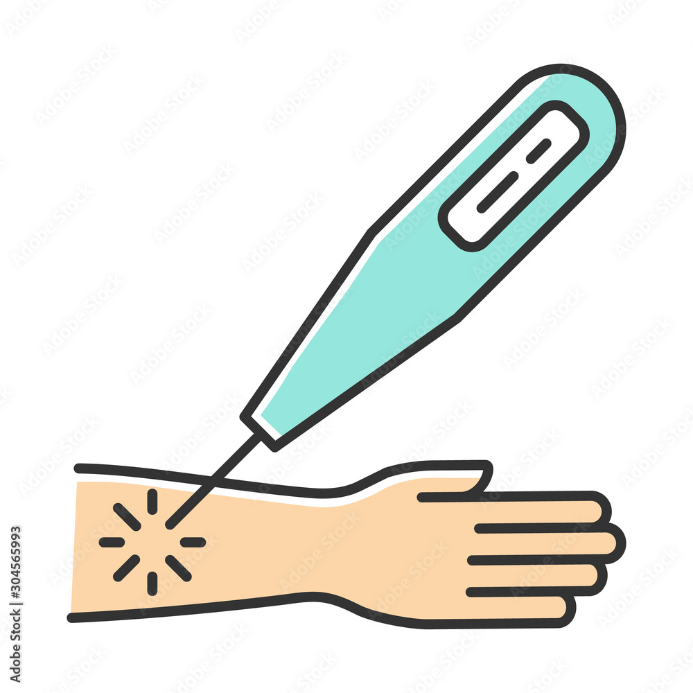 Laser therapy color icon. Medical surgical procedure. Professional ...