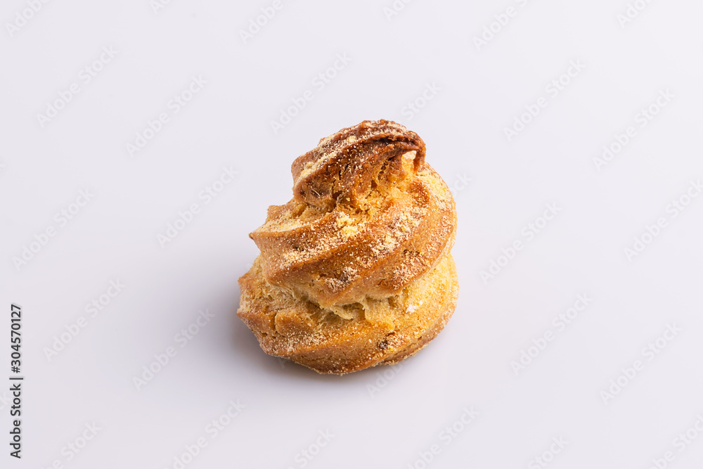 Puff cakes made corn meal flour, traditional brazilian "broa de fuba ...