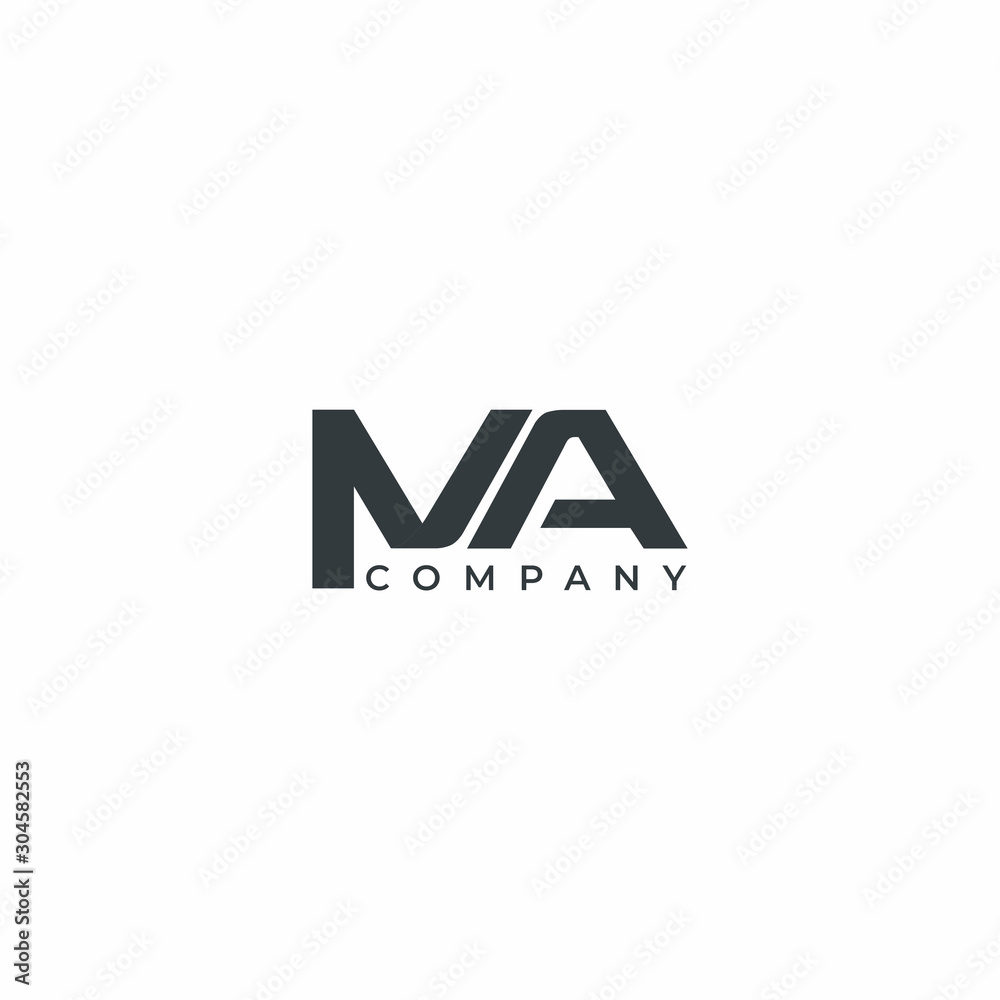 Letter MA Modern Company Logo Design Vector Template Stock Vector ...