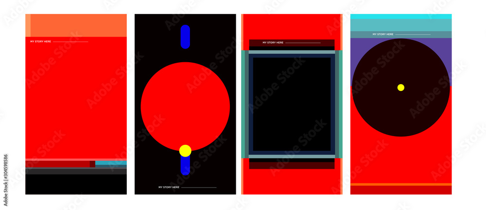 Cover and Poster Design Template for Magazine. Trendy Abstract Colorful ...