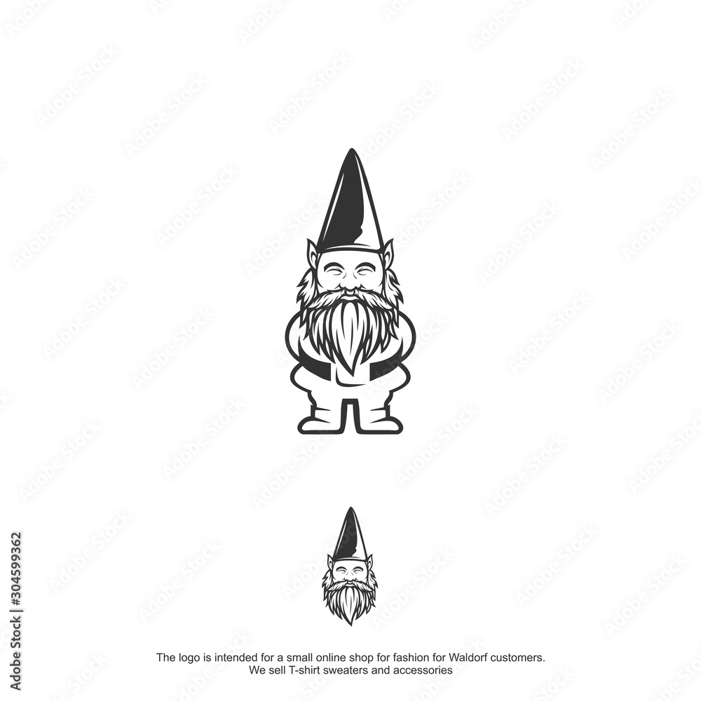 dwarf logo design vector tamplate Stock Vector | Adobe Stock
