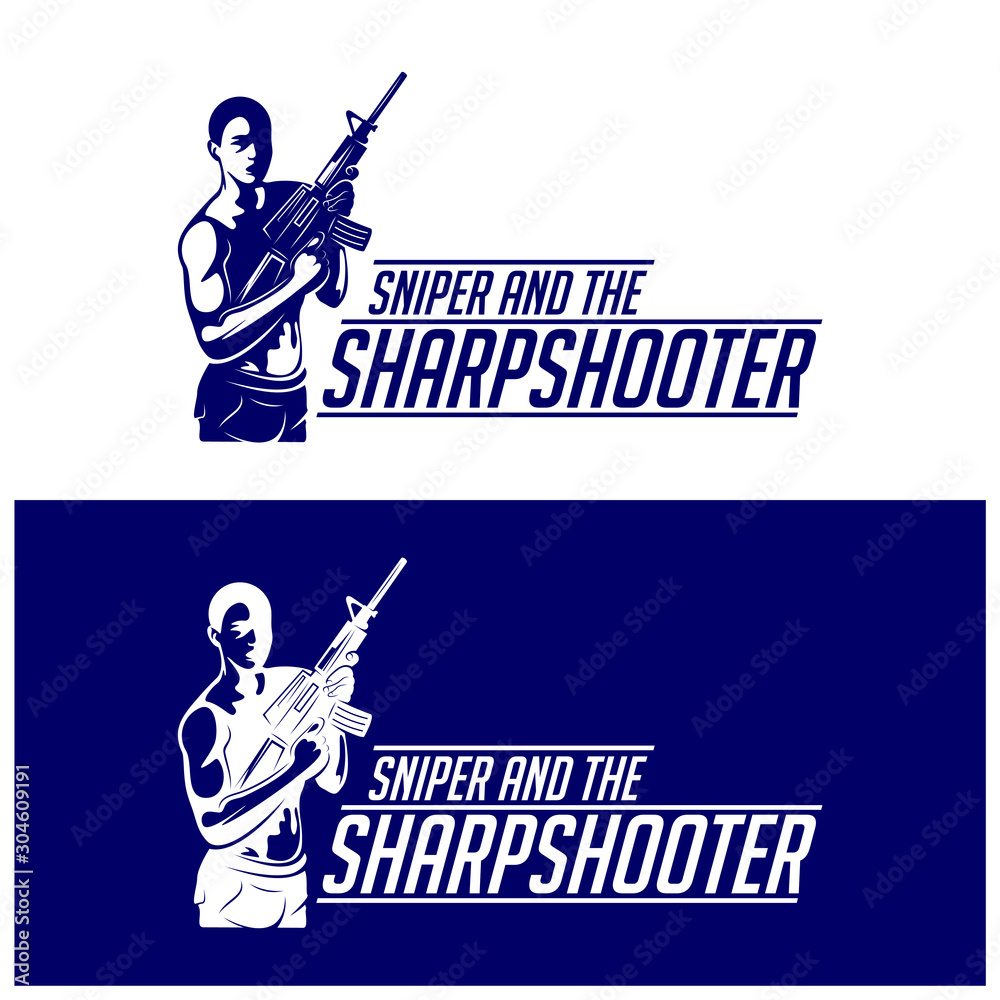 Sniper vector logo design concept style, Sharpshooter Style Concept ...